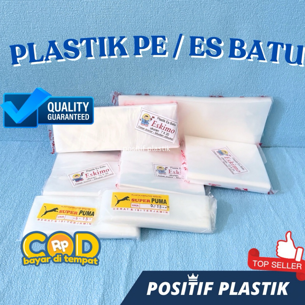 Jual Plastik PE / Plastik Es Batu/ Es Lilin aneka ukuran | Shopee Indonesia