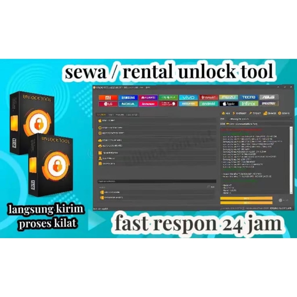 Jual unlock tool sewa 4 jam admin standbay 24 jam | Shopee Indonesia