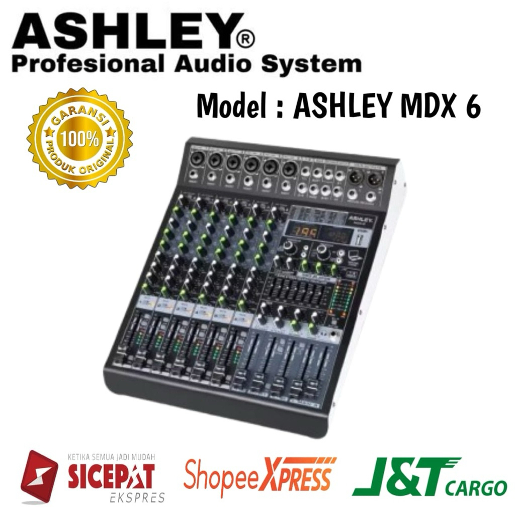 Jual Mixer Ashley Mdx 6 Original Mixer Ashley 6 Channel Bluetooth Usb | Shopee Indonesia