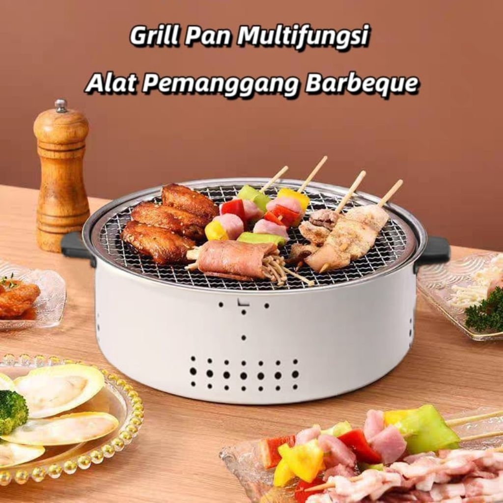 Jual KOMPOR ARANG BULAT / KOMPOR PANGGANG ARANG BULAT / GRILL PAN ...