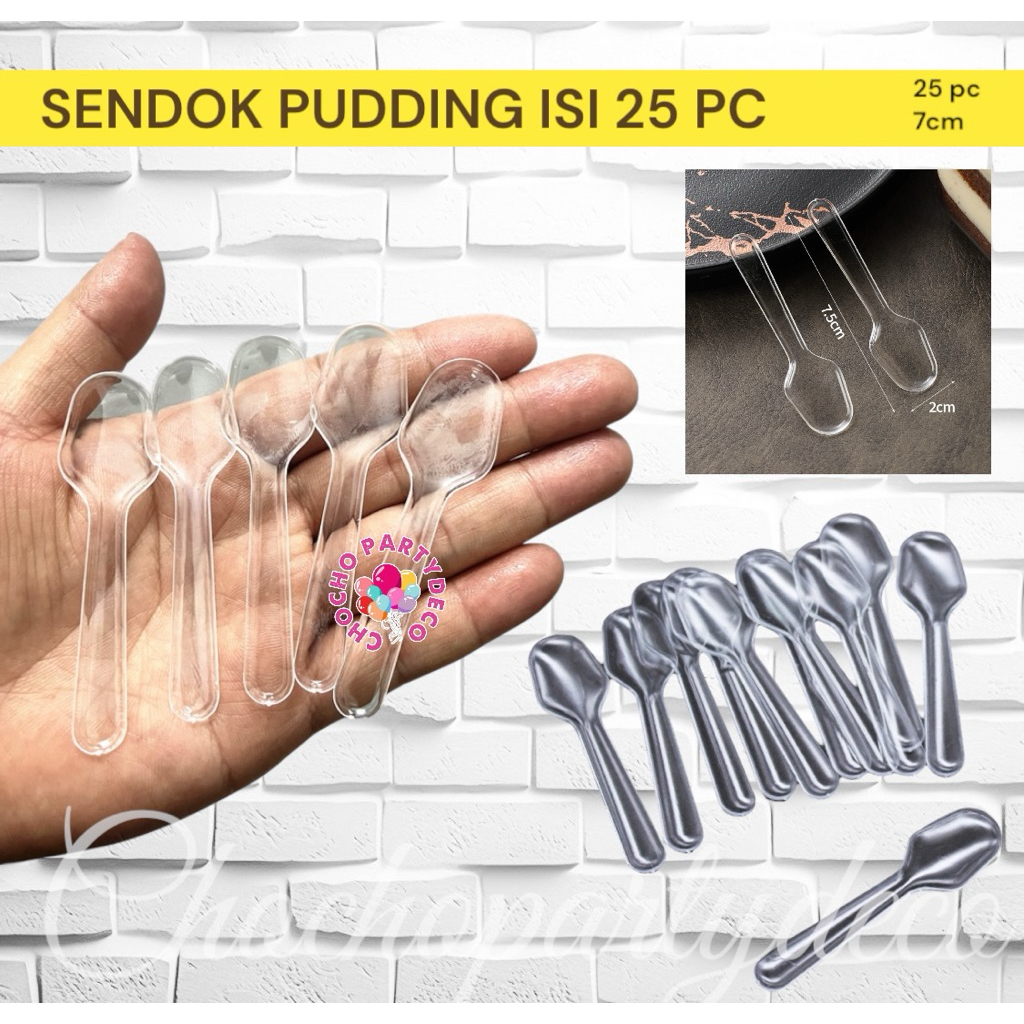 Jual Sendok Puding Isi 25 / Sendok Plastik Kecil Pudding Ice Cream ...