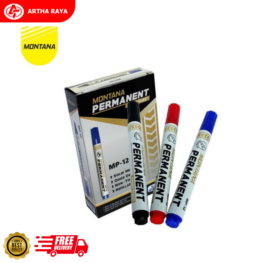 Jual Spidol Permanent Montana MP-11 (Isi 12) | Shopee Indonesia