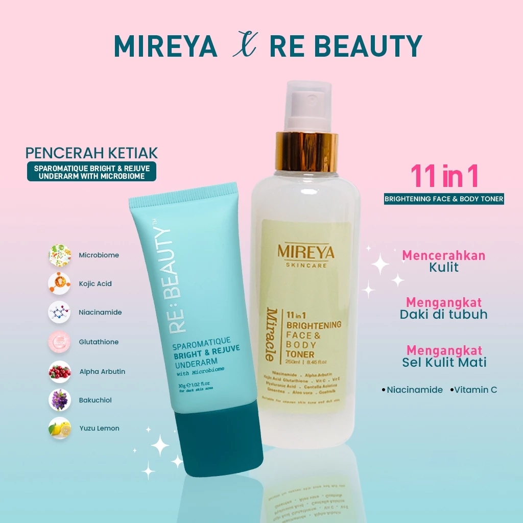 Jual [Exclusive Mireya x Rebeauty - SPECIAL 8.8] Bright & Rejuve Underarm With Microbiome X (BIG ...