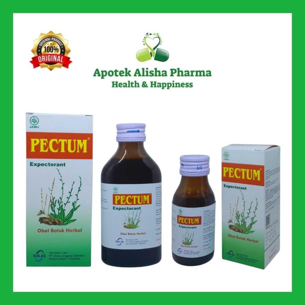 Jual Pectum Expectorant Sirup 120ml dan 60ml Solas Obat Batuk Herbal ...