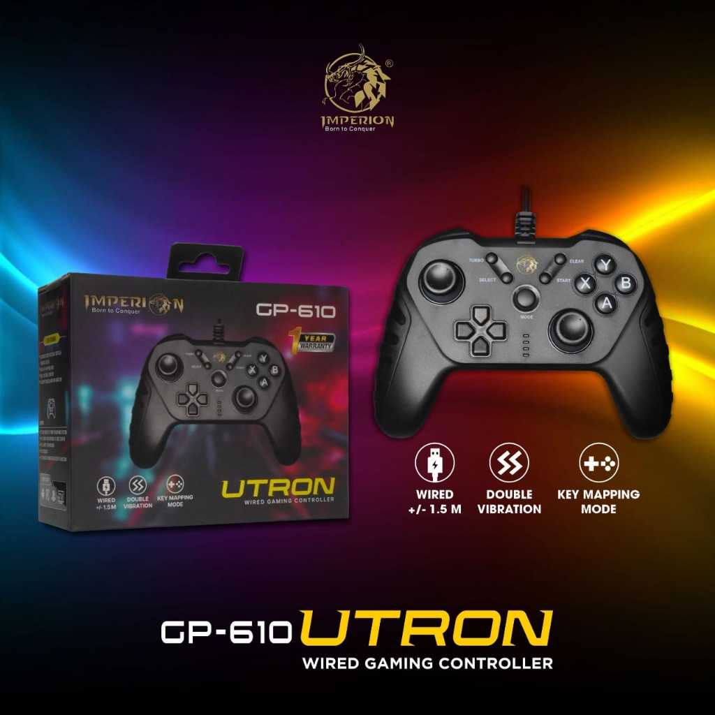 Jual Gamepad Imperion GP-610 UTRON Wired Gaming Controller | Shopee ...