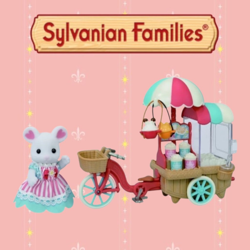 Jual Sylvanian Popcorn Delivery Trike with Marshmallow Mouse Mother ...