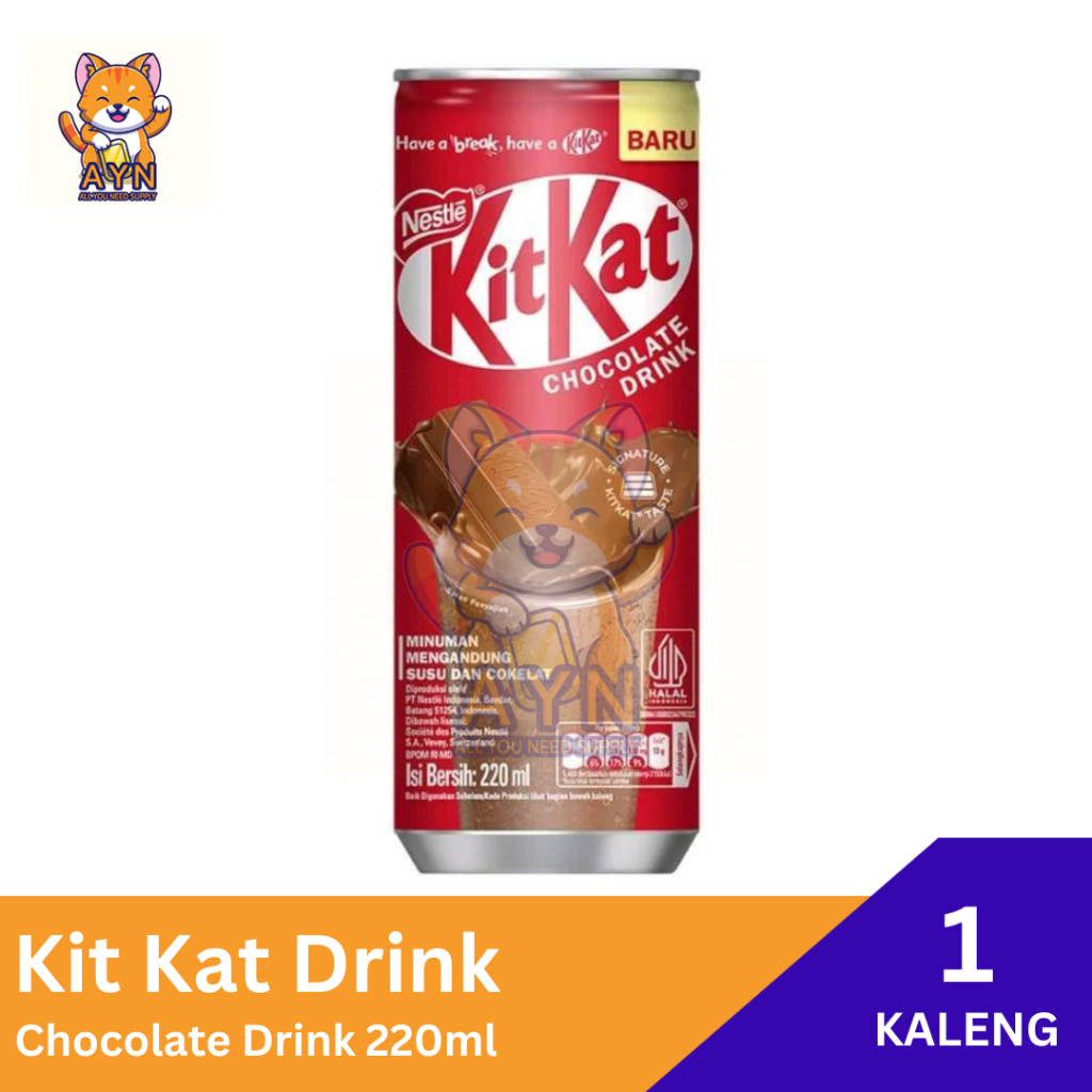 Jual Kitkat Kit Kat Chocolate Drink 220 ml [ 1 kaleng ] | Shopee Indonesia