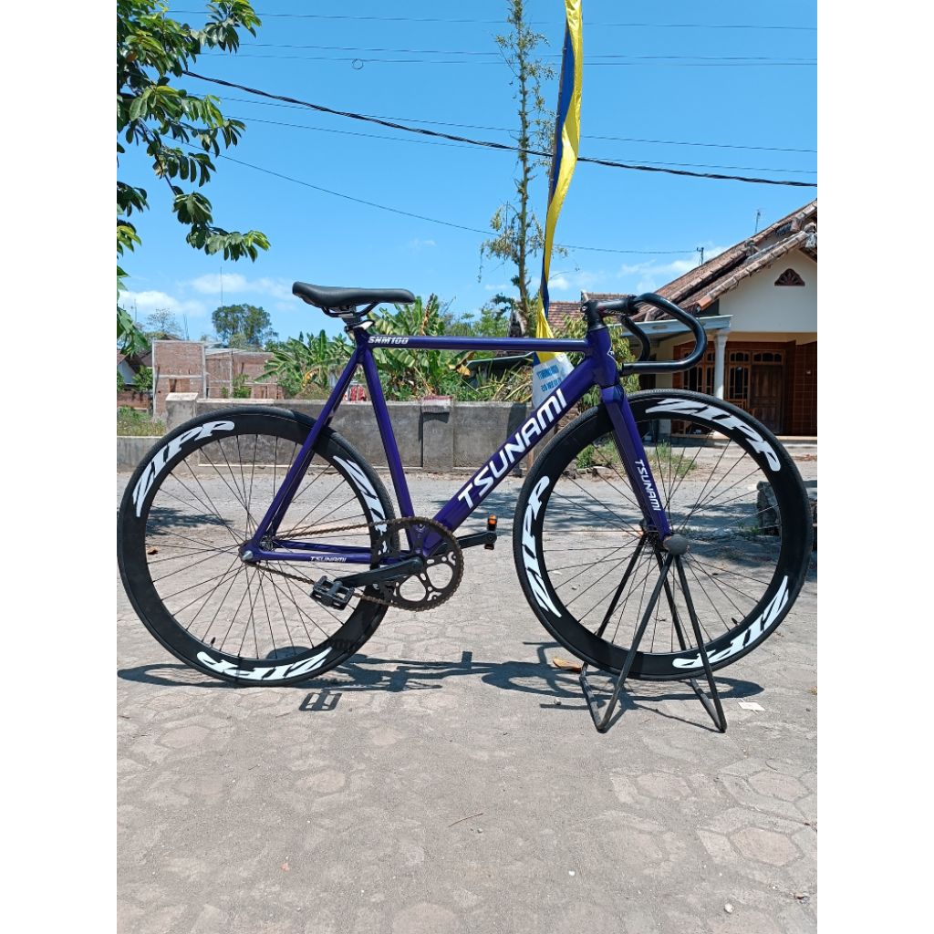 Jual sepeda fixie tsunami ungu | Shopee Indonesia