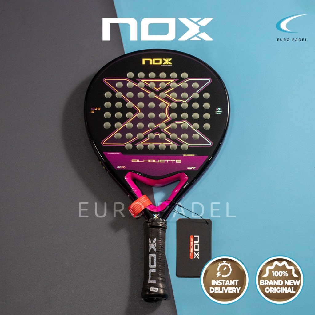 Jual NOX X-ONE SILHOUETTE 2025 Beginner Round Fiberglass Racket Padel ...