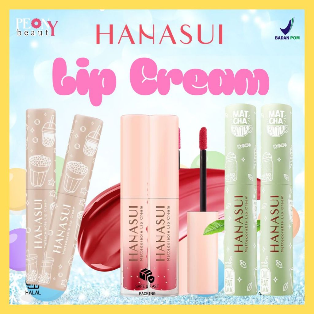 Jual HANASUI Mattedorable Lip Cream I Bobba Lip Cream | Matcha Lip ...
