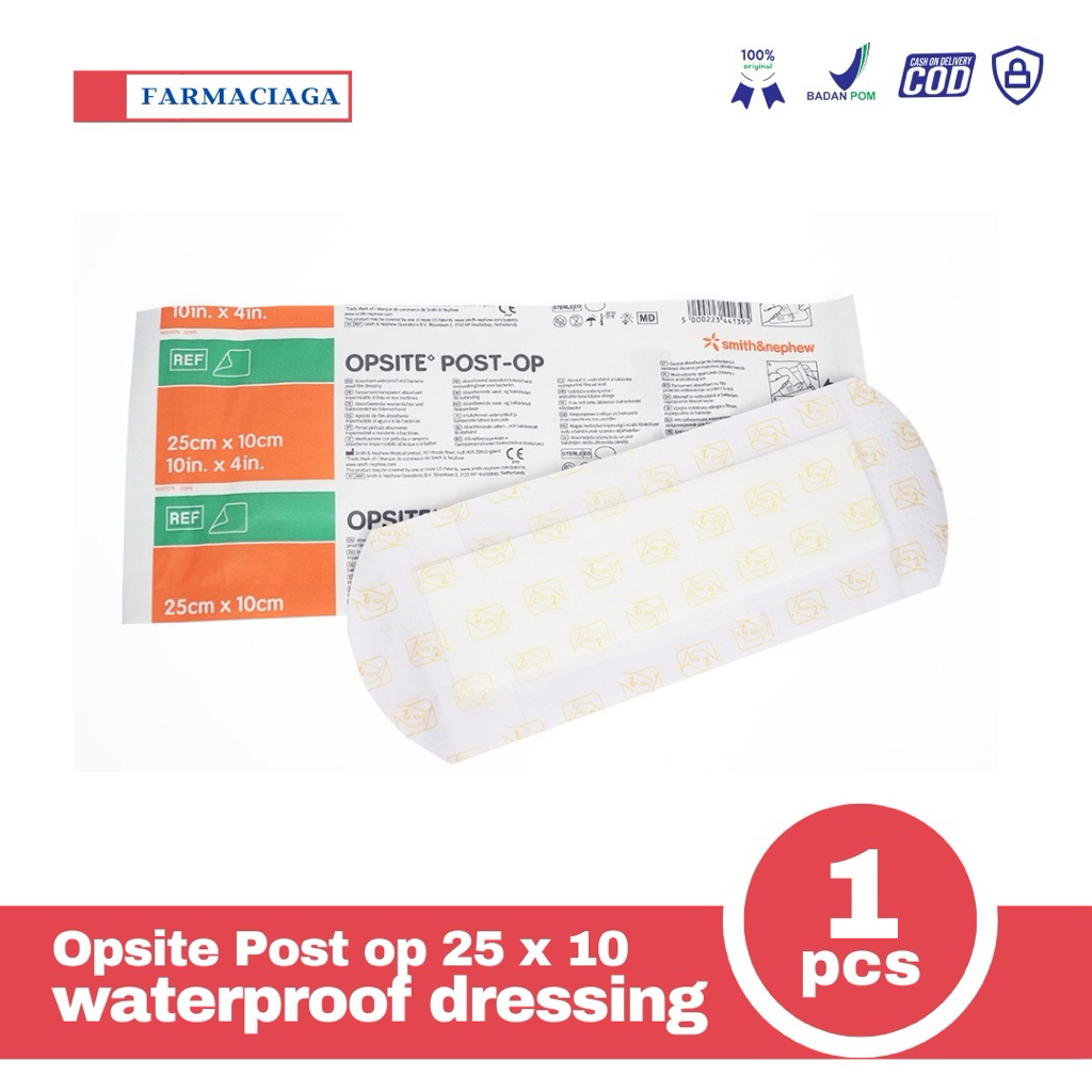 Jual OPSITE POST-OP 25x10 cm/ Plaster tahan air / Opsite 25cm x 10cm ...