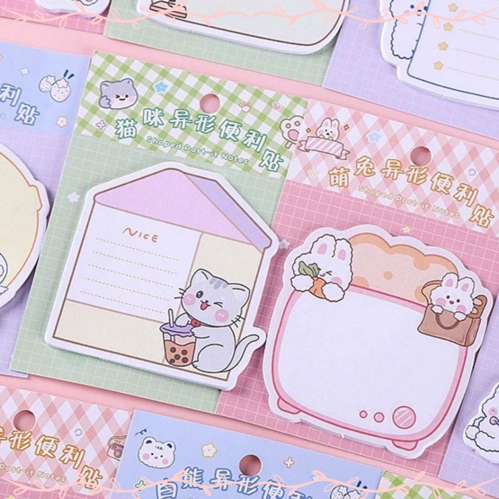 Jual Sticky Notes Lucu Sticky Note Motif Hewan Kucing Note Pad Memopad ...