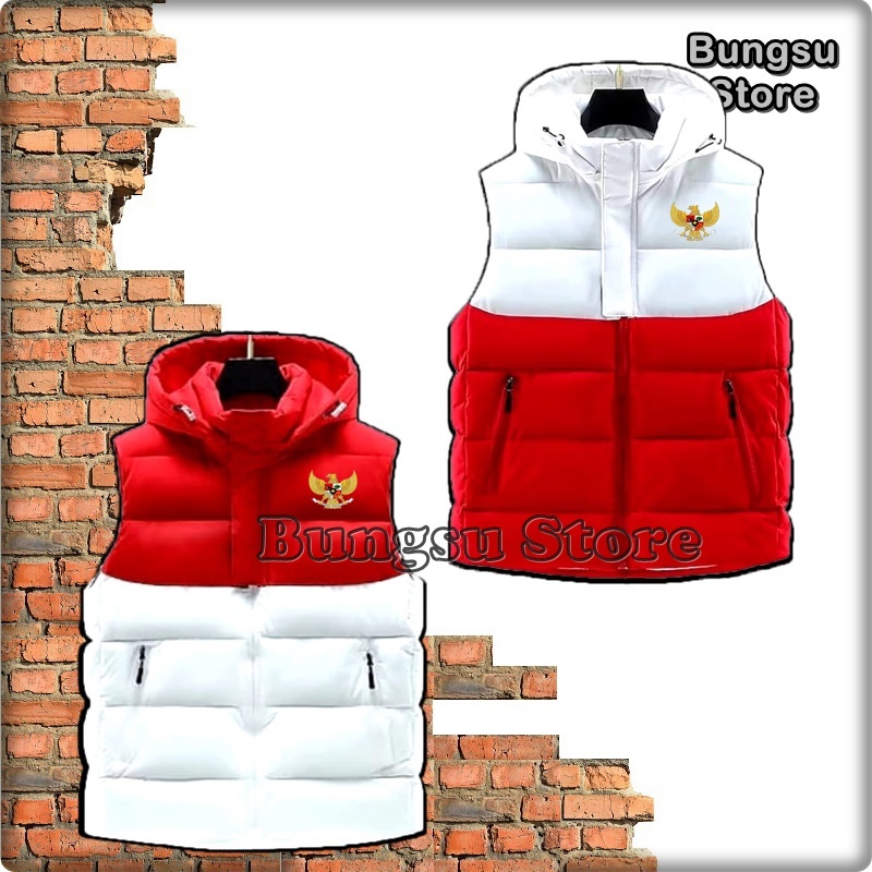 Jual ROMPI VEST PRIA DEWASA MERAH PUTIH KEMERDEKAAN TEBAL HANGAT WINTER ...