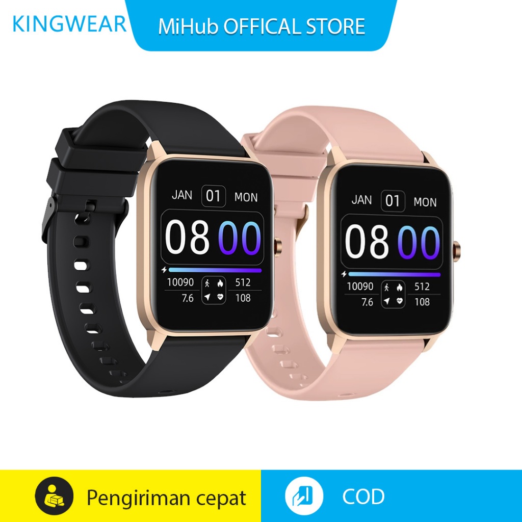 Jual KINGWEAR jam tangan layar sentuh dengan Pemantau Detak Jantung ...