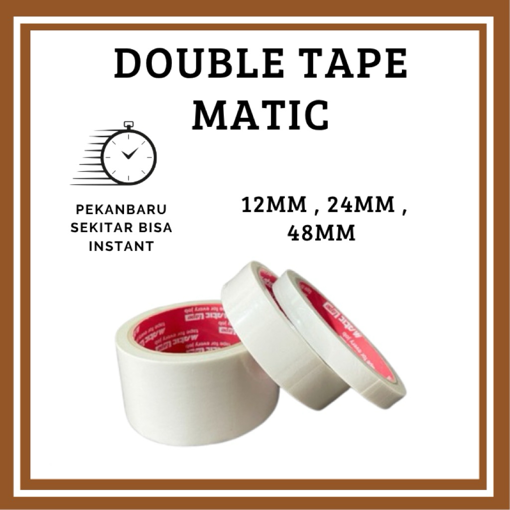 Jual DOUBLE TAPE MATIC PUTIH - LAKBAN TIMBAL BALIK - LAKBAN KERTAS ...