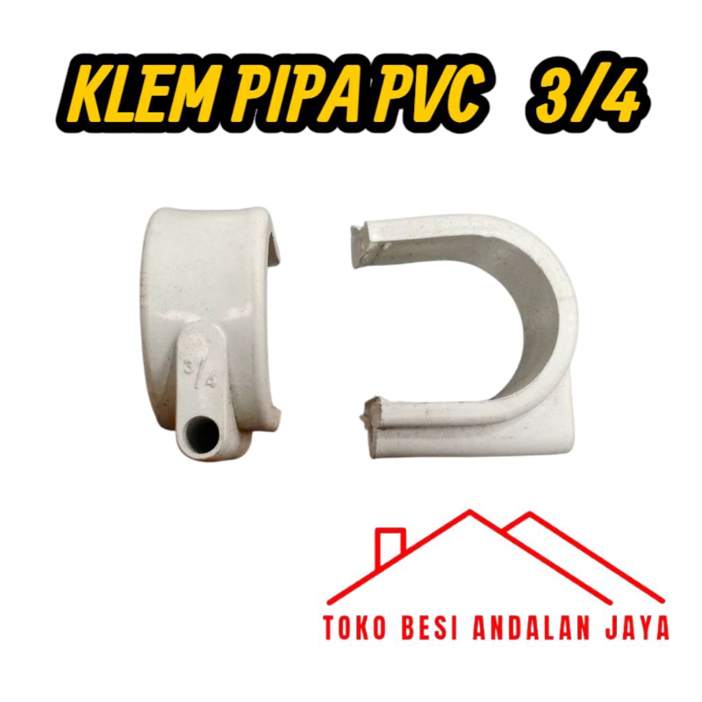 Jual klem pipa pvc 3/4 harga satuan | Shopee Indonesia
