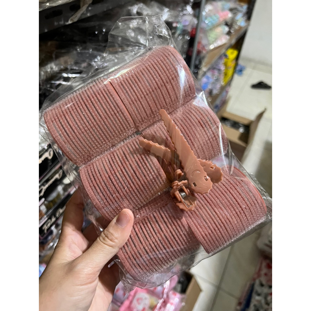 Jual roll rambut jumbo+ jepitan (3533L2) isi 6pcs | Shopee Indonesia