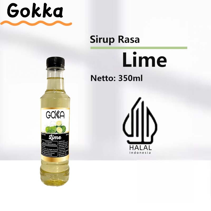 Jual GOKKA Lime Sirup Konsetrat 350ml Halal- Lime Flavor Syrup / Sirup ...
