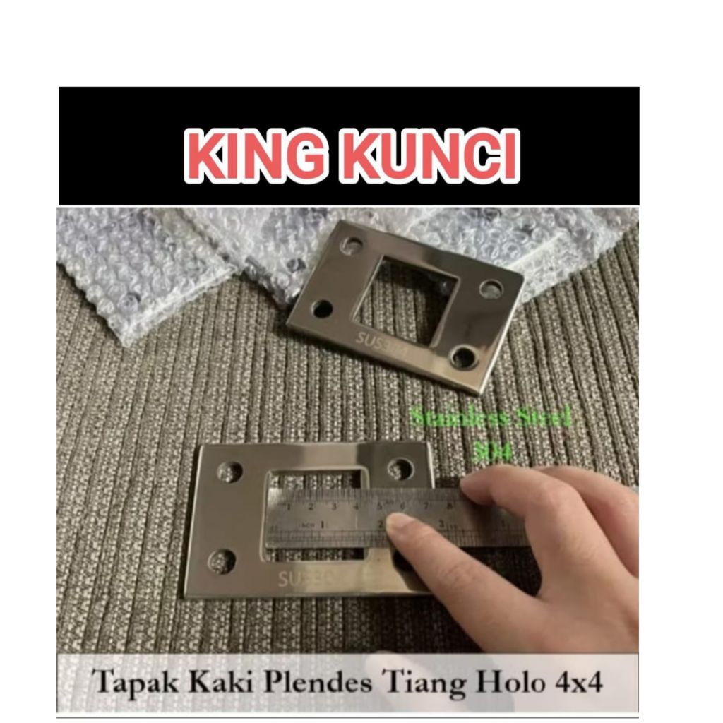 Jual TAPAK KAKI PLENDES TIANG HOLLOW 4×4 REALING SUS 304 | Shopee Indonesia