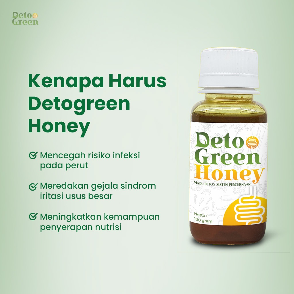 Jual (SPECIAL PRICE) Detogreen Honey Madu Herbal Alami Bantu Detox ...