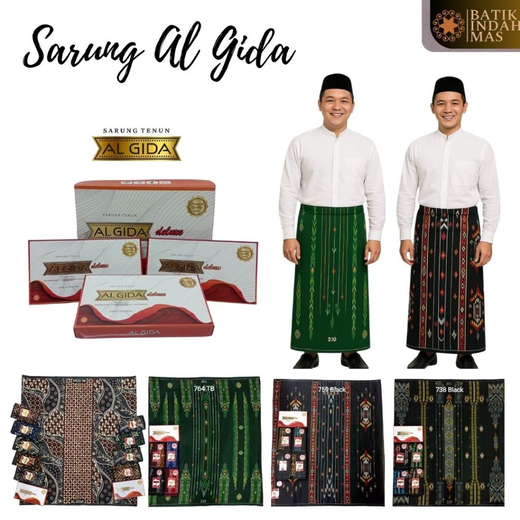 Jual Sarung Tenun AL GIDA | Sarung Premium Jumbo WARNA RANDOM | Shopee ...