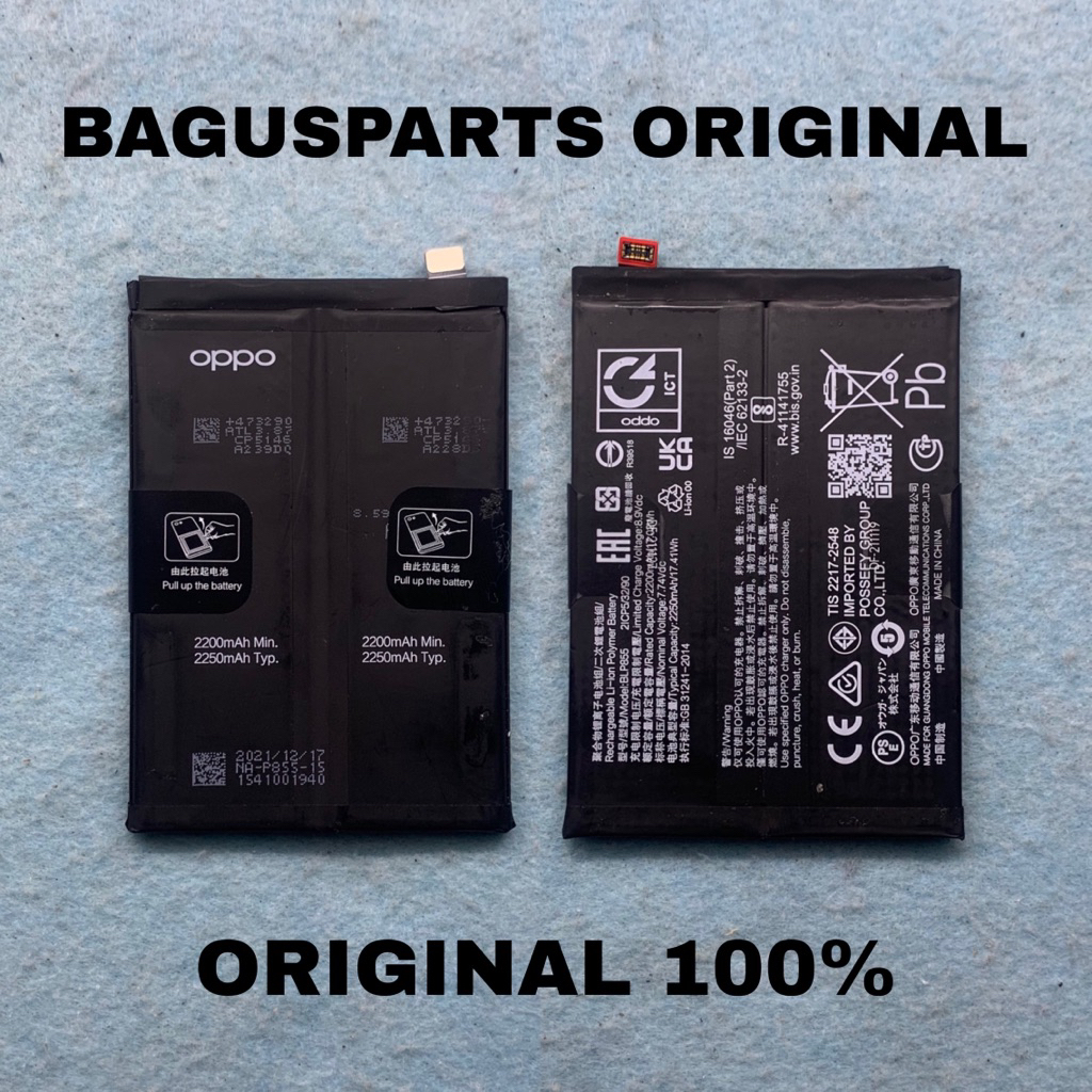 Jual BATERAI BATRE BATTERY BLP855 OPPO RENO 7 5G/ RENO 8 5G/ RENO 6 PRO ...