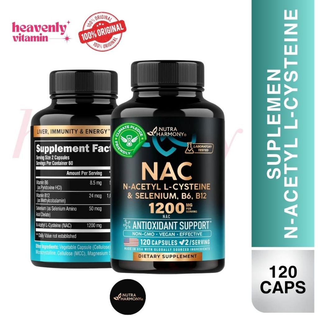 Jual Nutraharmony NAC & Selenium, B6, B12 1200 mg - 120 Capsules, Non ...