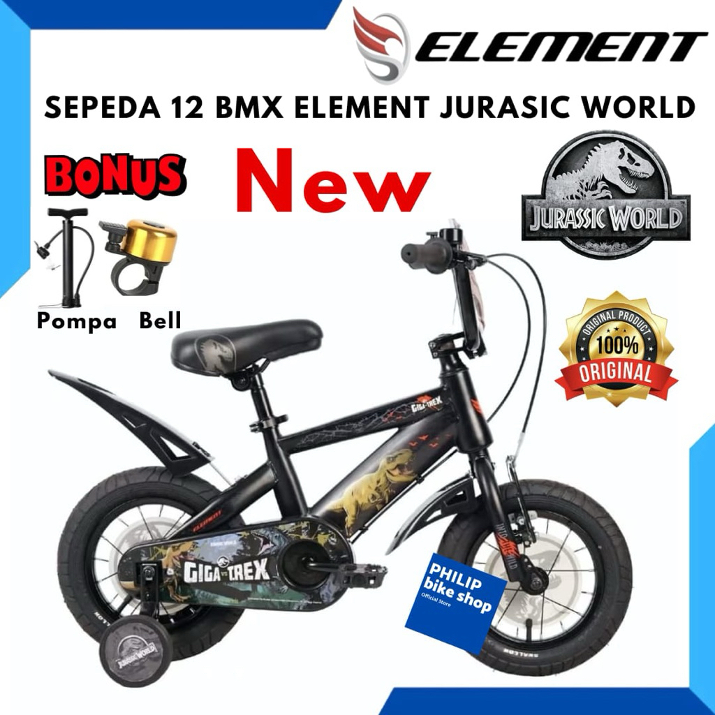 Jual Sepeda Anak Laki Laki 12 BMX Element Jurasic World New | Shopee ...