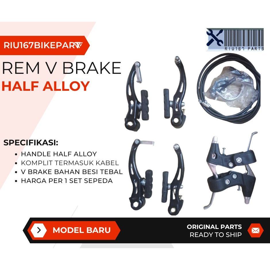 Jual REM SEPEDA MODEL V-BRAKE UNTUK SEPEDA BMX/CTB/MTB/LIPAT | Shopee ...