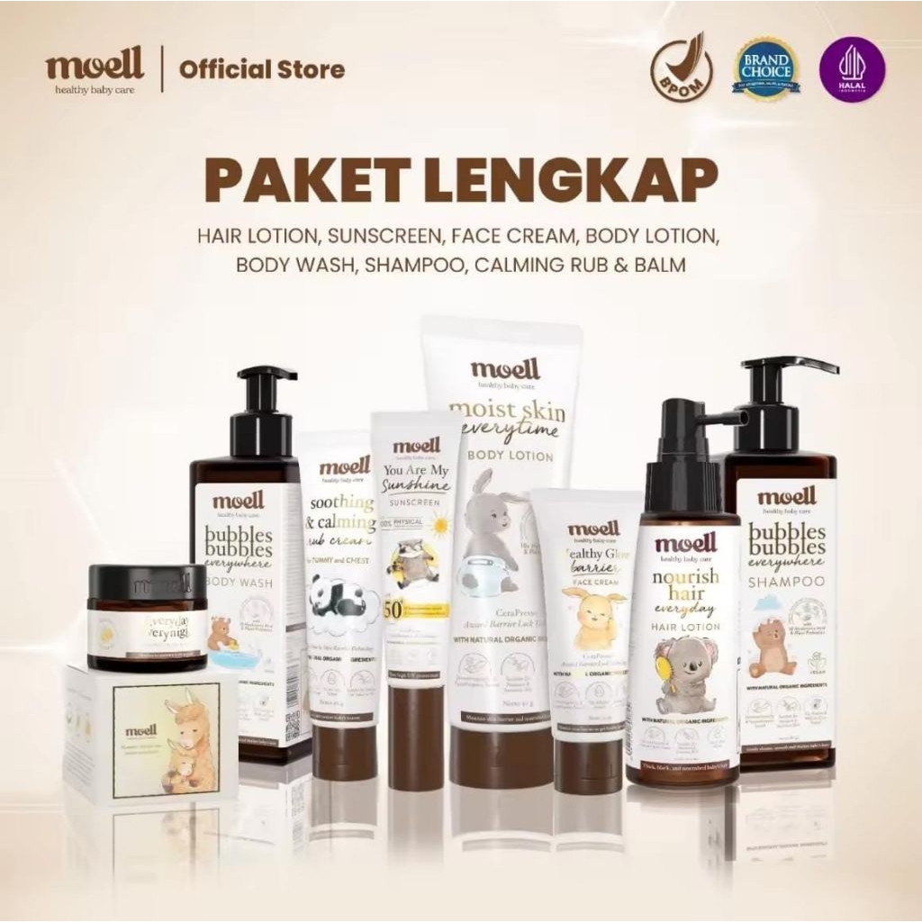 Jual Moell Hair Lotion / Moell Body Wash / Moell Body Lotion / Shampo ...
