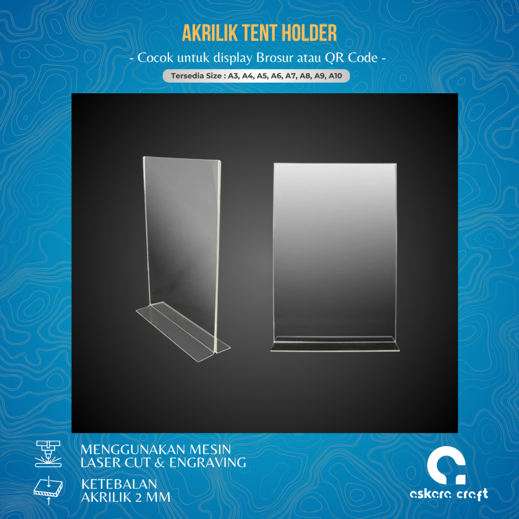 Jual AKRILIK NOMOR MEJA / TENT CARD / TEMPAT BROSUR TERSEDIA BERBAGAI ...