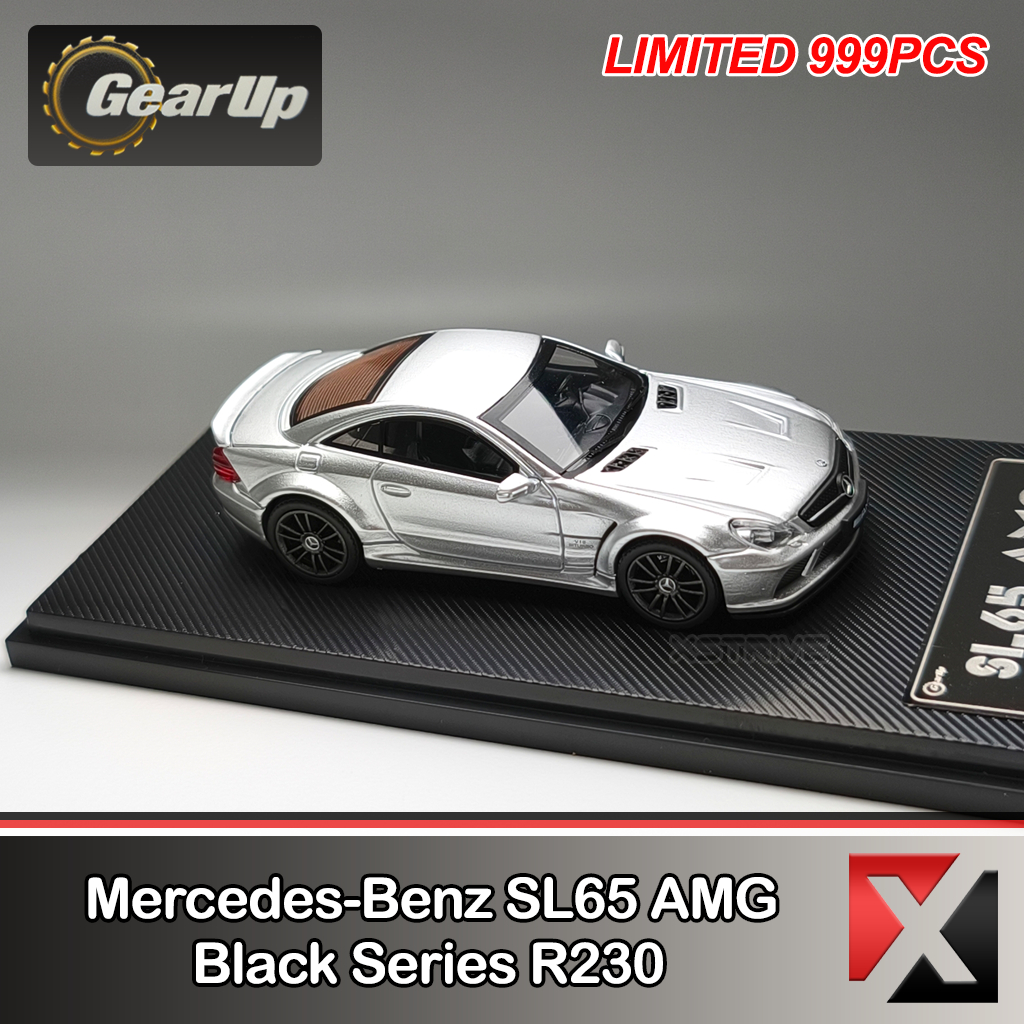 Jual Gear Up Model 1:64 Mercedes-Benz SL65 AMG Black Series R230 Silver ...