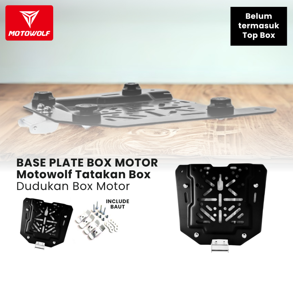 Jual Base Plate Box Motor Touring Motowolf Tatakan Box Dudukan Box ...