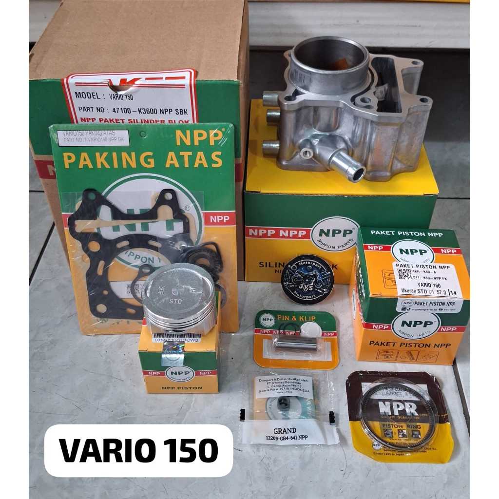 Jual JVS - Blok seher boring cylinder Vario 150 plus paking topset seal ...