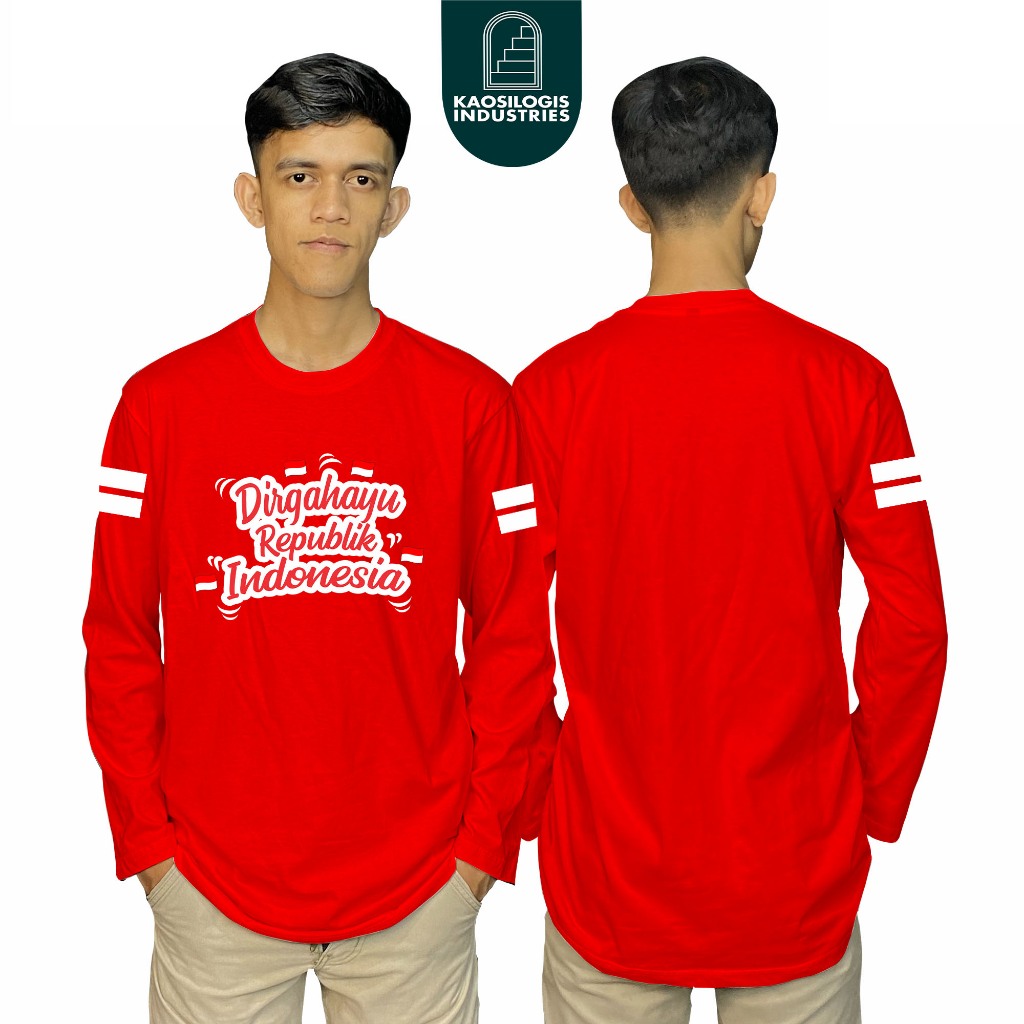 Jual KAOS LENGAN PANJANG DIRGAHAYU REPUBLIK INDONESIA KE 80 TAHUN TERBARU 2025- KAOSILOGIS ...