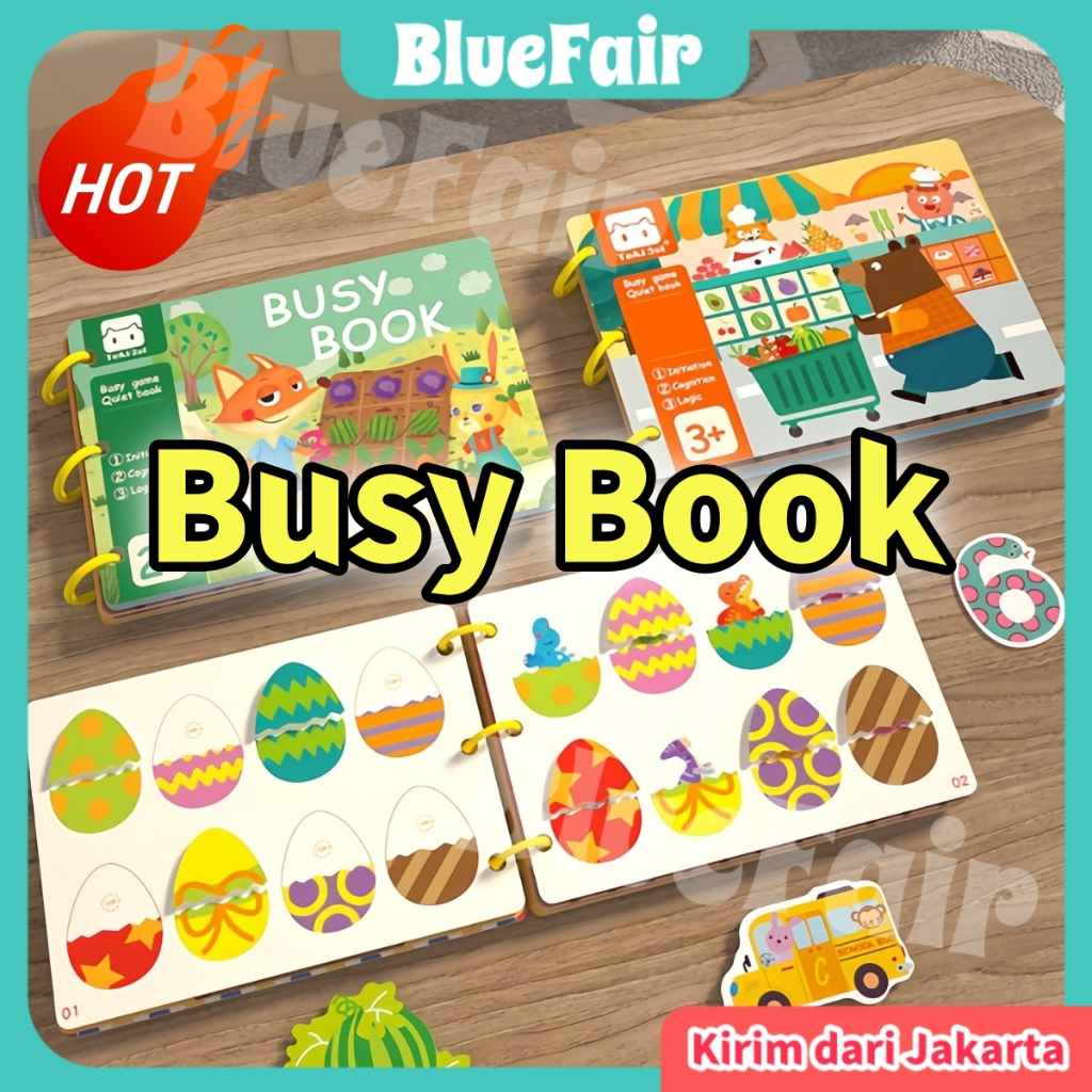 Jual 【Ready Stock】Buku Aktivitas Bayi Busy Book Dan Velcro TK Quiet ...
