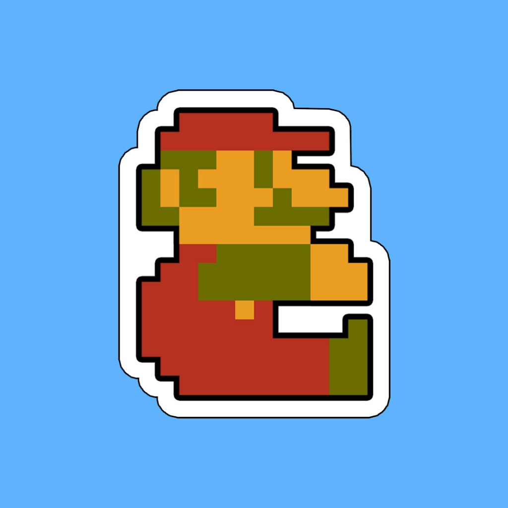 Jual Stiker Game Nintendo 8 Bit Mario Bros Mario Climb Waterproof Pixel ...