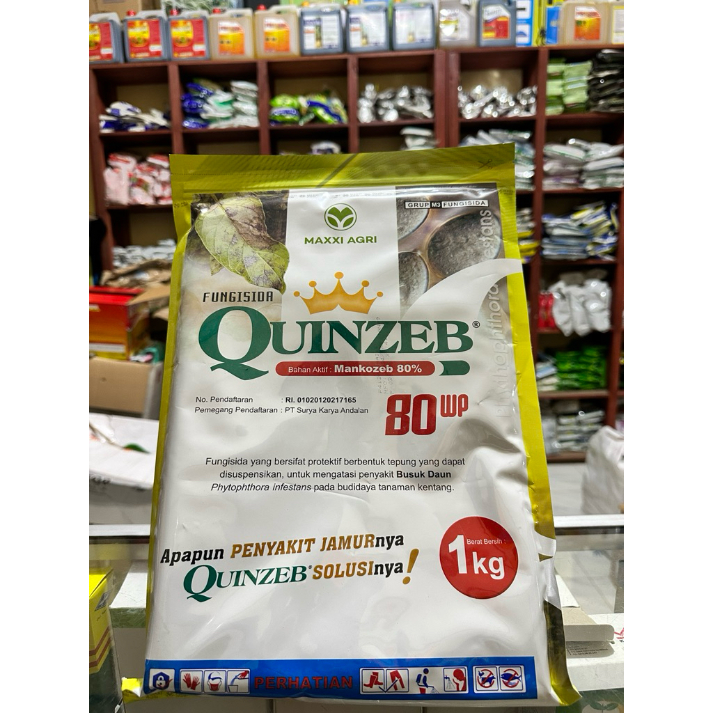 Jual FUNGISIDA QUINZEP 80WP 1 kg - Fungisida Berbahan Aktif Mancozeb ...