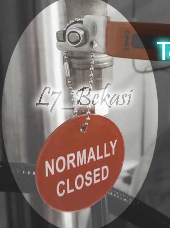 Jual Akrilik Tag Status Valve Katup Pipa Normally Open Normally Closed ...