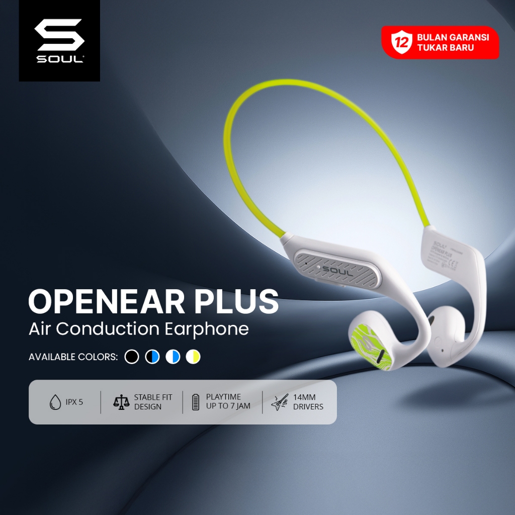 Jual SOUL Open Ear Plus Air Conduction Earphone IPX5 Sport Headset ...