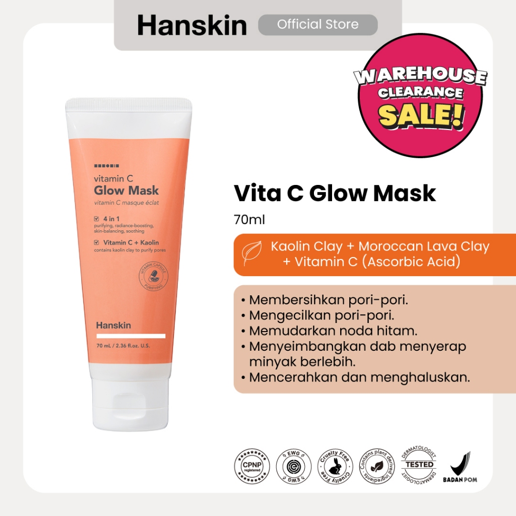 Jual [CLEARANCE SALE] Hanskin Vitamin C Glow Mask 70 ml - EXP JUNI 2026 ...