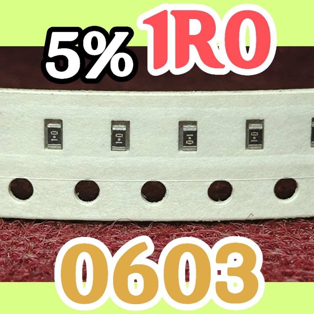Jual 10pcs Chip resistor smd 1R0 1.0 5% size 0603 1608 1 ohm 1Ohm ...