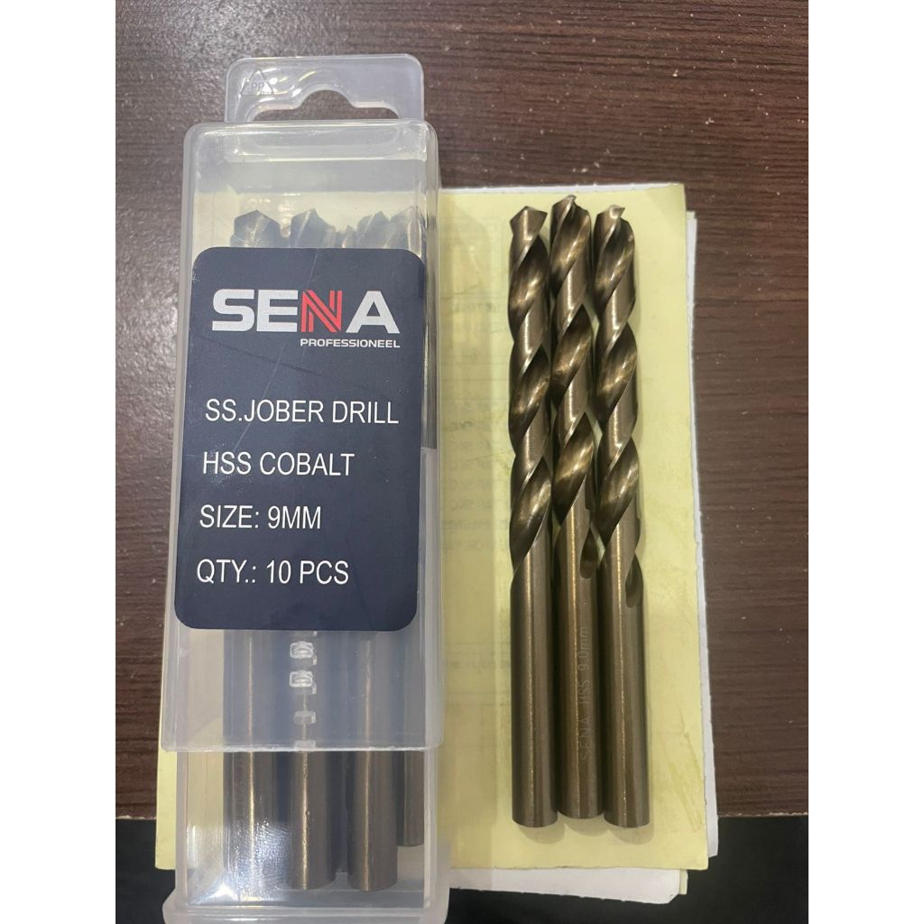 Jual Mata Bor Besi Sena 9mm Mata Bor Besi HSS Cobalt Drill Kuning 9 mm ...