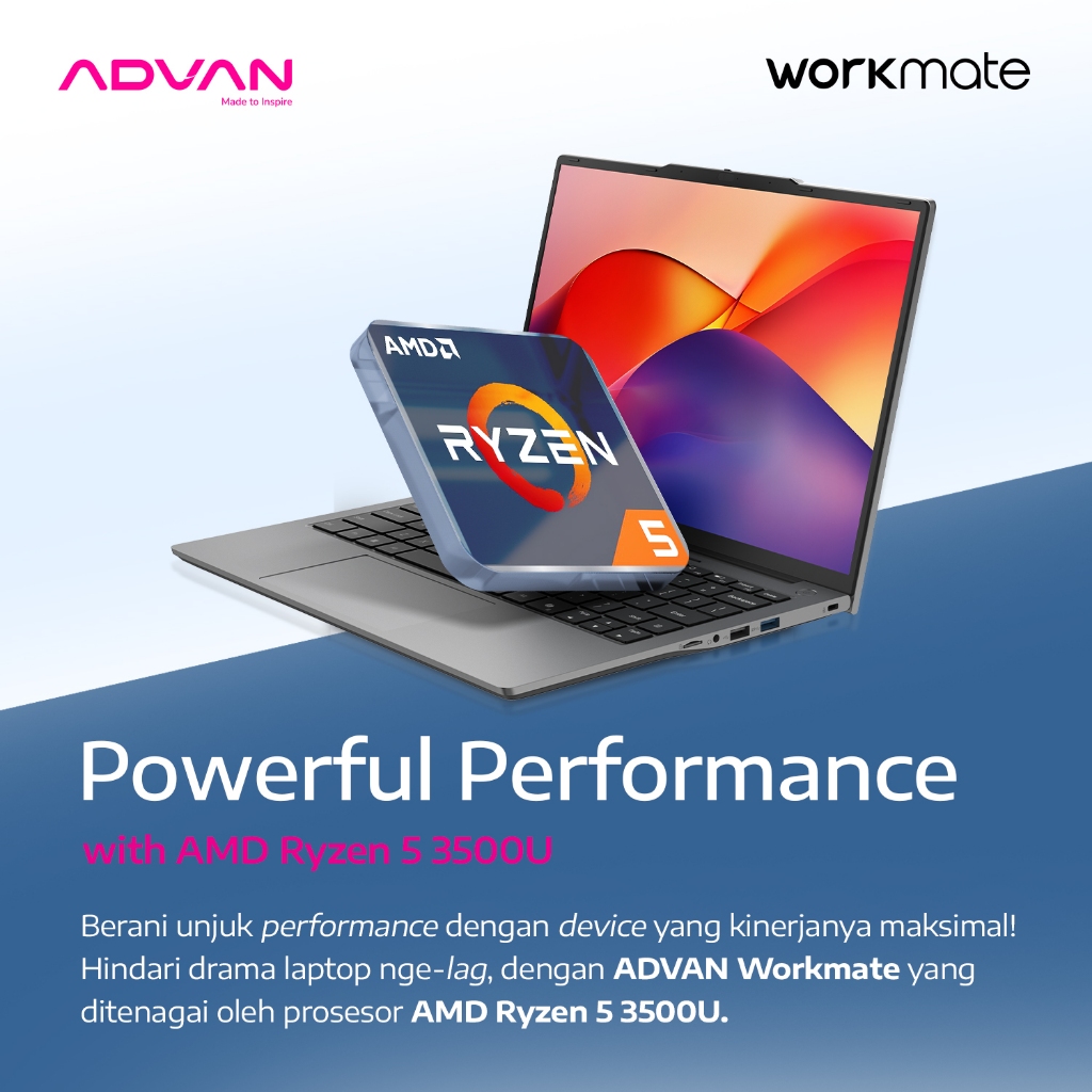 Jual [EXCLUSIVE LAUNCH] ADVAN Laptop WorkMate | AMD Ryzen 5 3500U ...