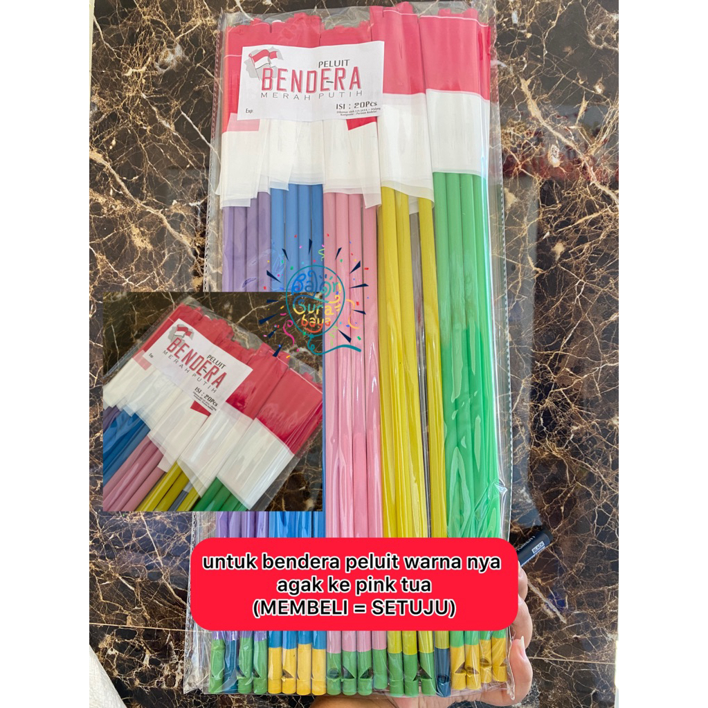 Jual Bendera Pluit merah putih (untuk warna bendera pink tua putih ...