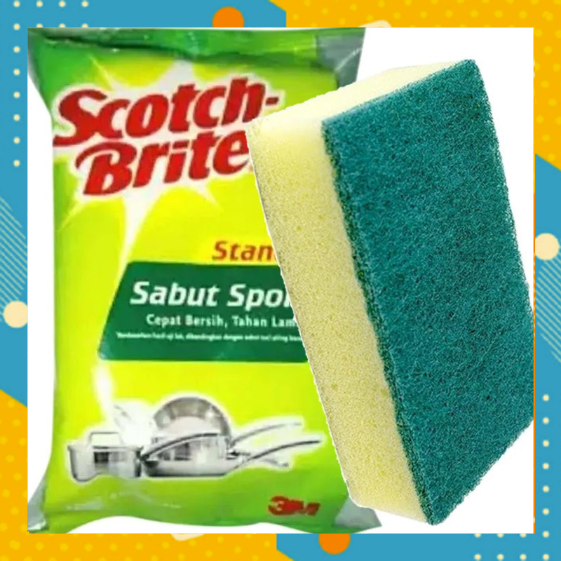 Jual Spons Cuci Piring Spon Kuning Hijau HW0807B2 | Shopee Indonesia