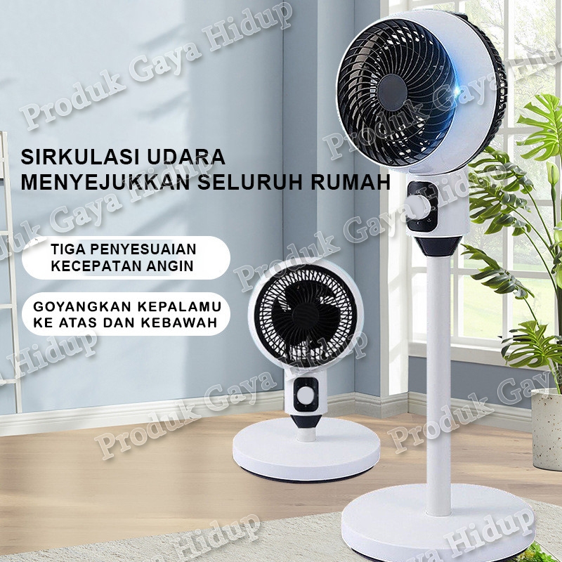 Jual Kipas Angin + Kipas Lantai - Auto Swing 90° & Manual Vertikal (3 ...
