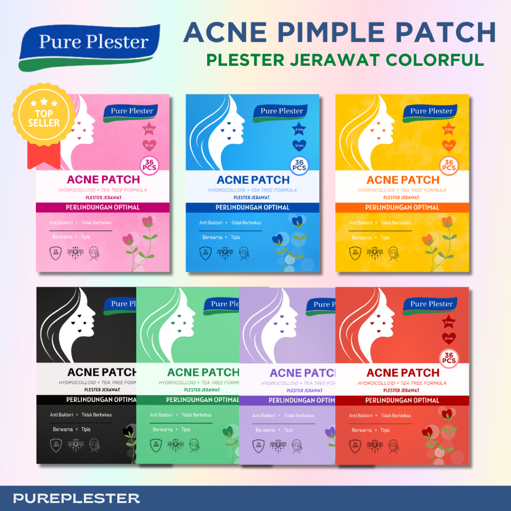 Jual PROMO Acne Patch Colorful Series - Pink Kuning Biru Ungu Hijau ...