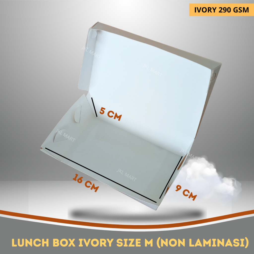 Jual LUNCH BOX TRAY PAPER BOX TAKEAWAY KOTAK MAKAN PUTIH POLOS (NON ...