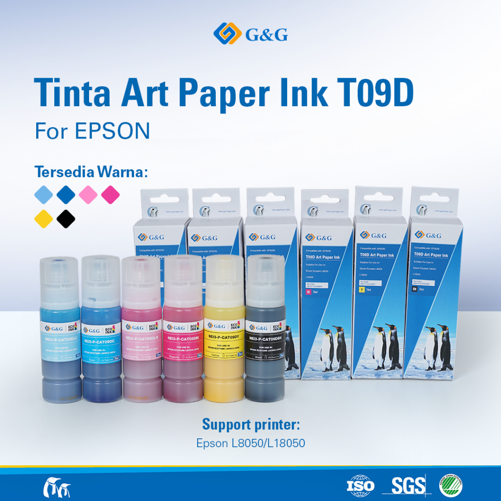 Jual G&G Tinta Printer Art Paper T09D For Epson L8050 & L18050 | Shopee ...